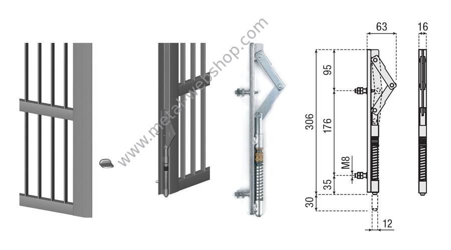 Automata rigli, horganyzott | Metal-Webshop kovácsoltvas webáruház